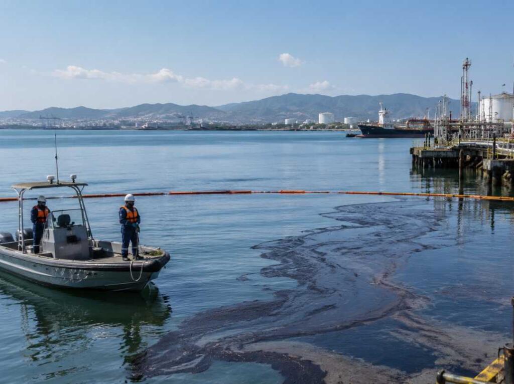 Pemex inspecciona terminal por mancha aceitosa en Manzanillo – Energy21